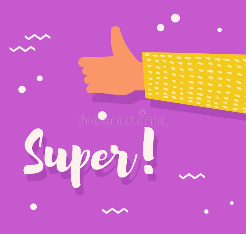 Poster with hand Vector. stock vector. Illustration of design - 116723792