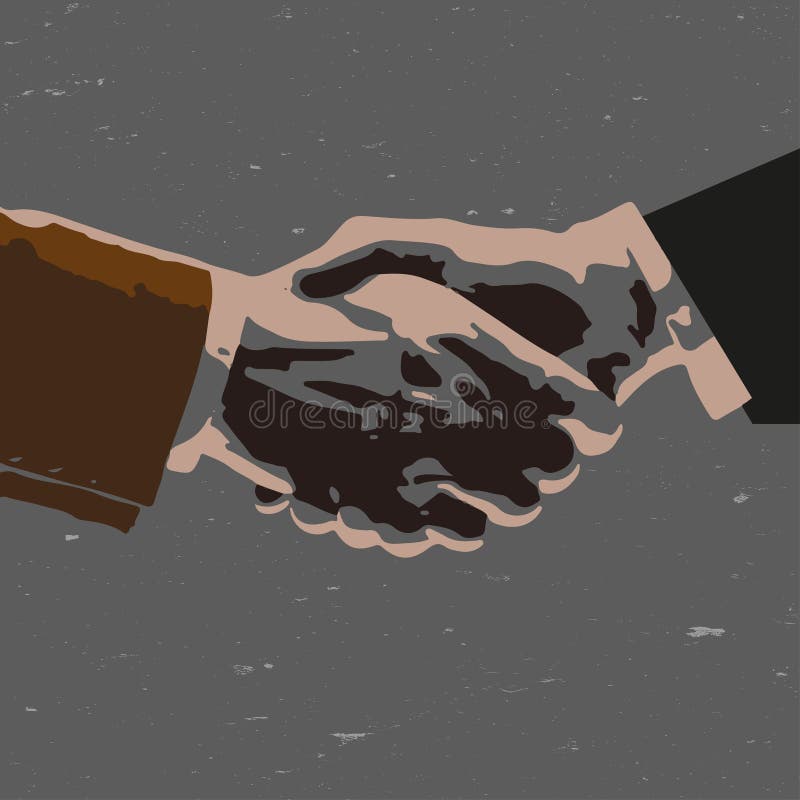 Handshake of Two Men. Vector Illustration Stock Vector - Illustration ...