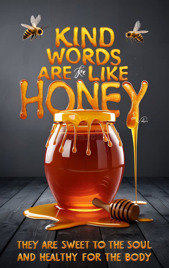 A Poster for a Honey Jar that Says are Like Honey Stock Illustration ...