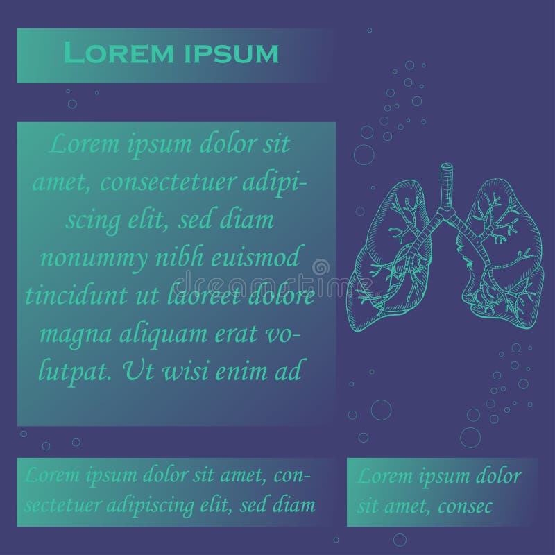 Poster for Human Lungs Studies Stock Vector - Illustration of blue ...