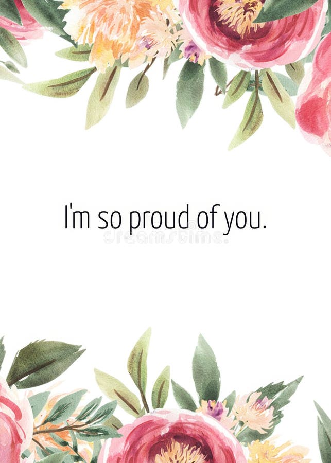 Poster I am so Proud of You at 4-2-2025 Stock Illustration ...