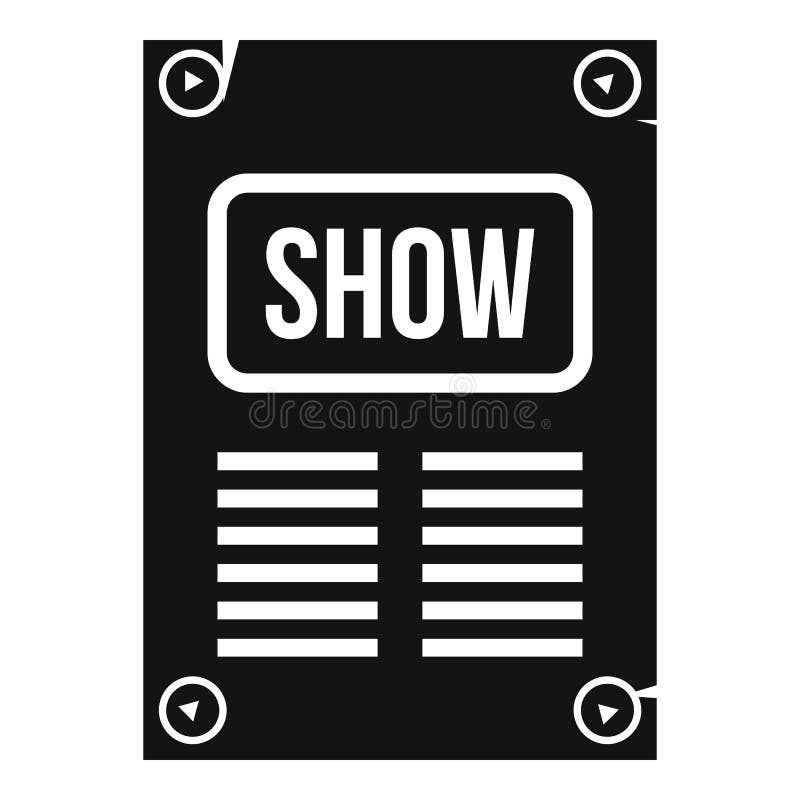 Poster icon, simple style stock vector. Illustration of announcement ...