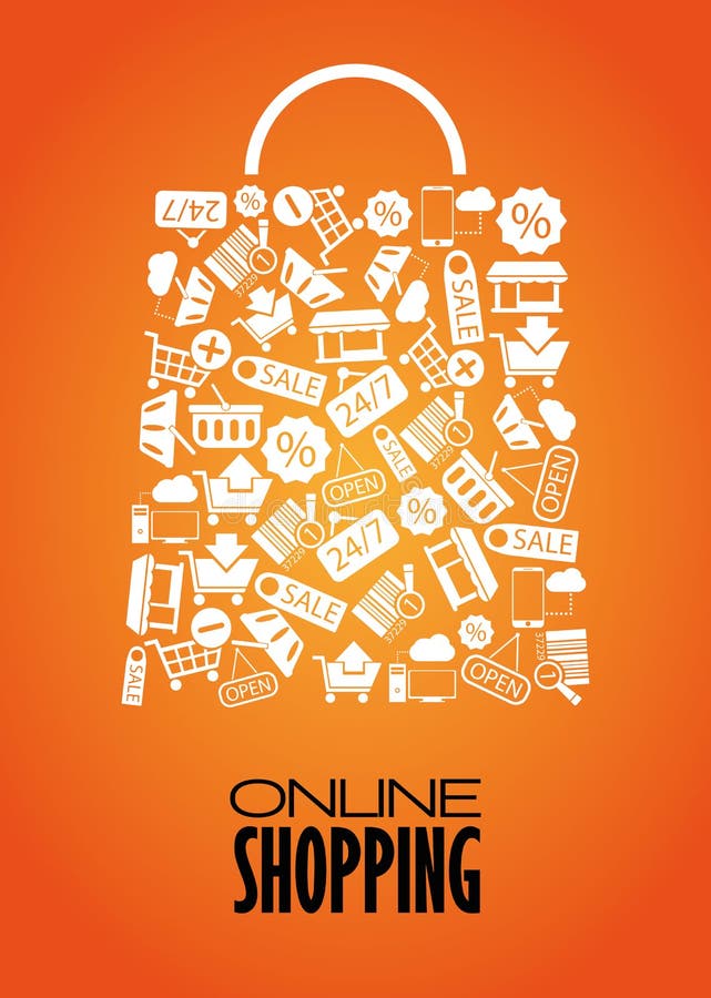 Poster Illustration Graphic Vector Online Shopping Stock Vector ...