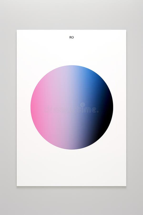 A Poster with an Image of a Pink Blue and Black Ombre Stock ...