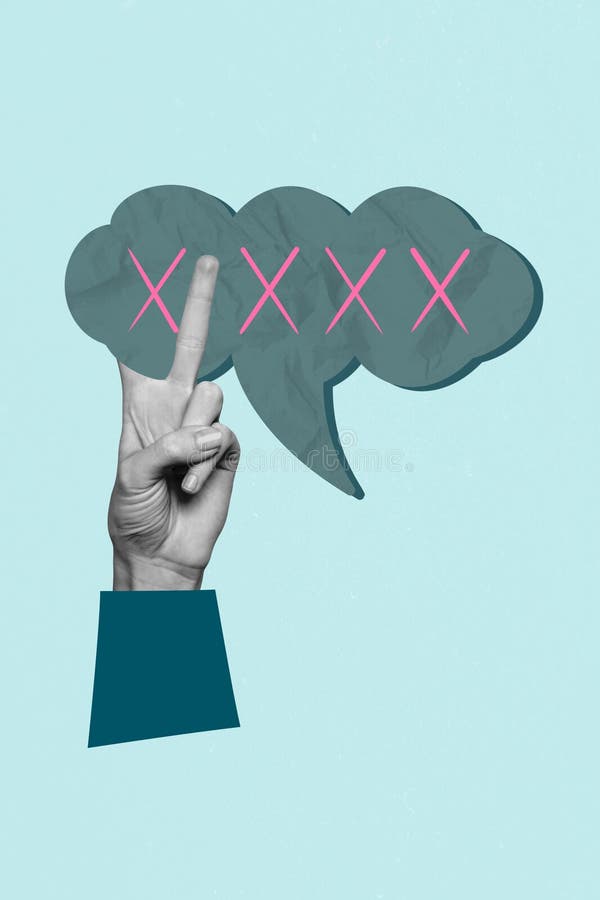 Poster Image Vertical Photo Collage of Hand Show Peace Gesture Cut ...