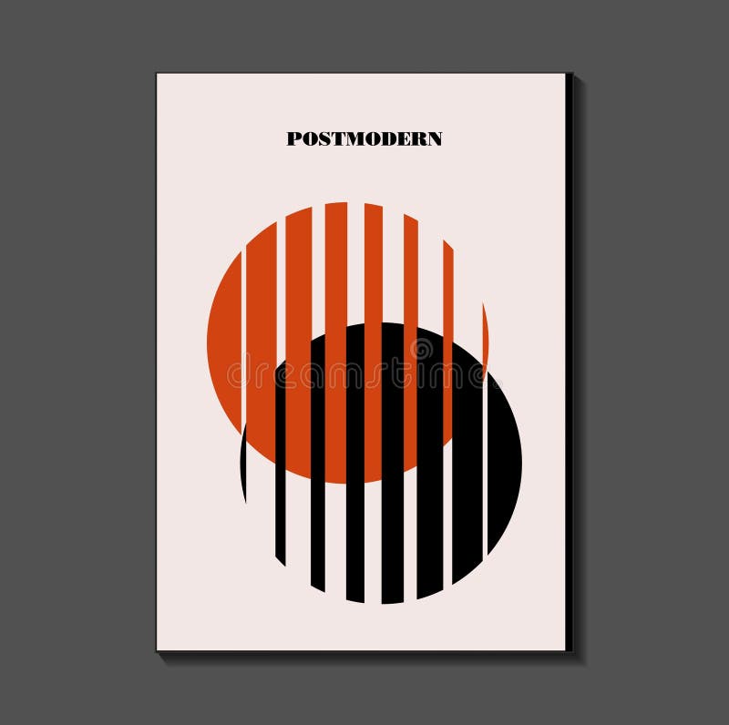 Poster Inspired Postmodern of Vector Abstract Dynamic Symbols with Bold ...