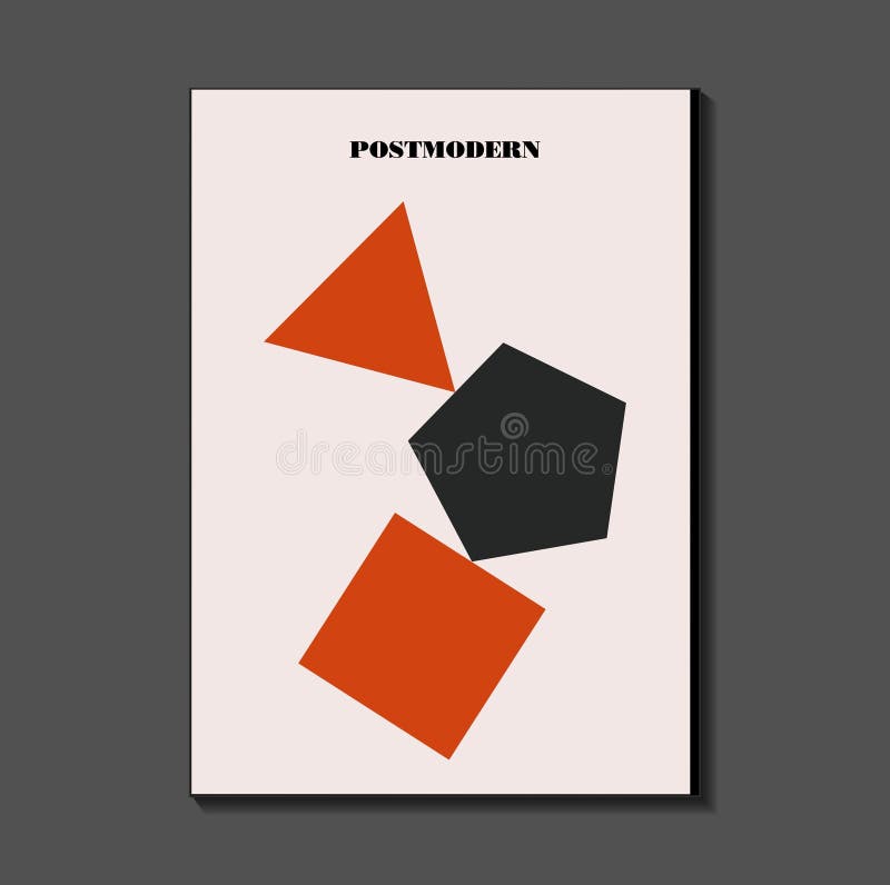 Poster Inspired Postmodern of Vector Abstract Dynamic Symbols with Bold ...