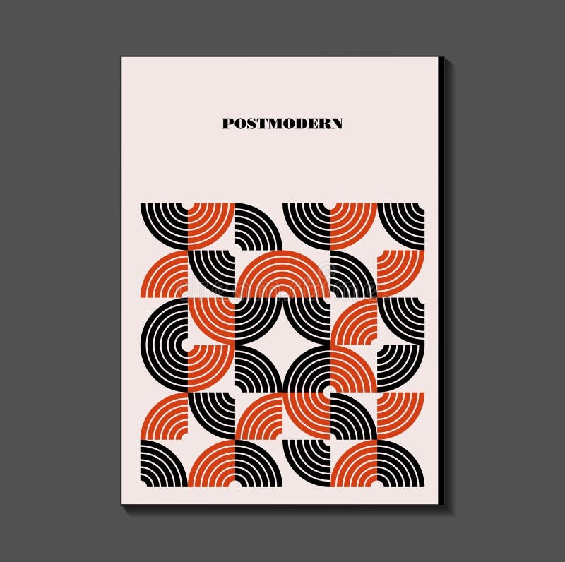Poster Inspired Postmodern of Vector Abstract Dynamic Symbols with Bold ...