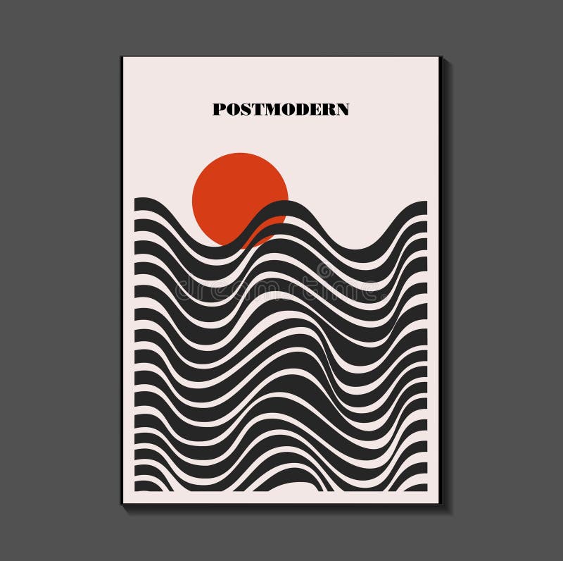 Poster Inspired Postmodern of Vector Abstract Dynamic Symbols with Bold ...