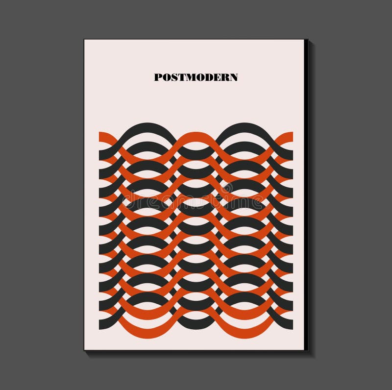Poster Inspired Postmodern of Vector Abstract Dynamic Symbols with Bold ...