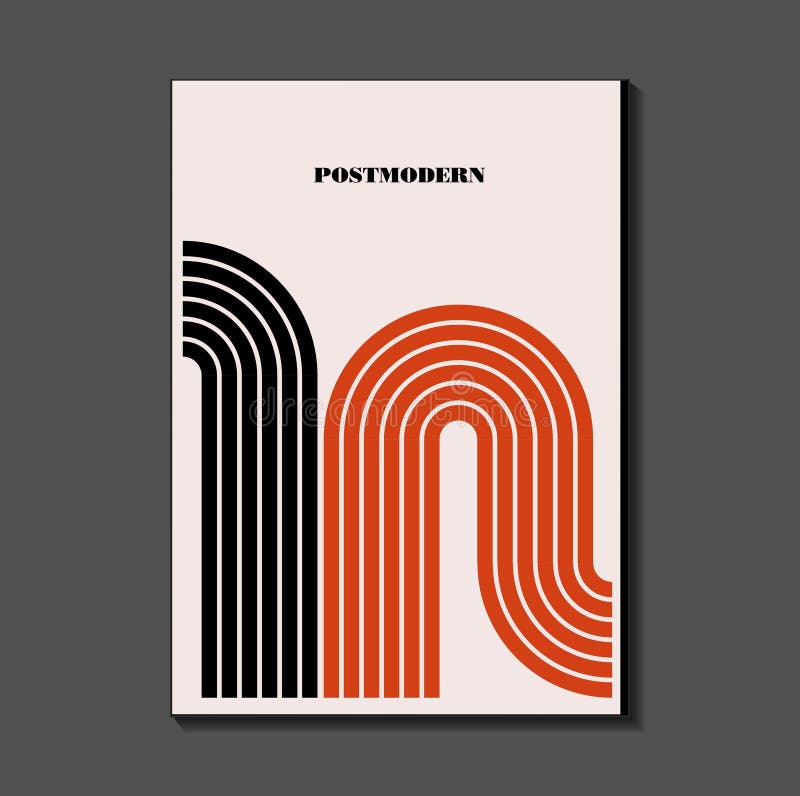 Poster Inspired Postmodern of Vector Abstract Dynamic Symbols with Bold ...