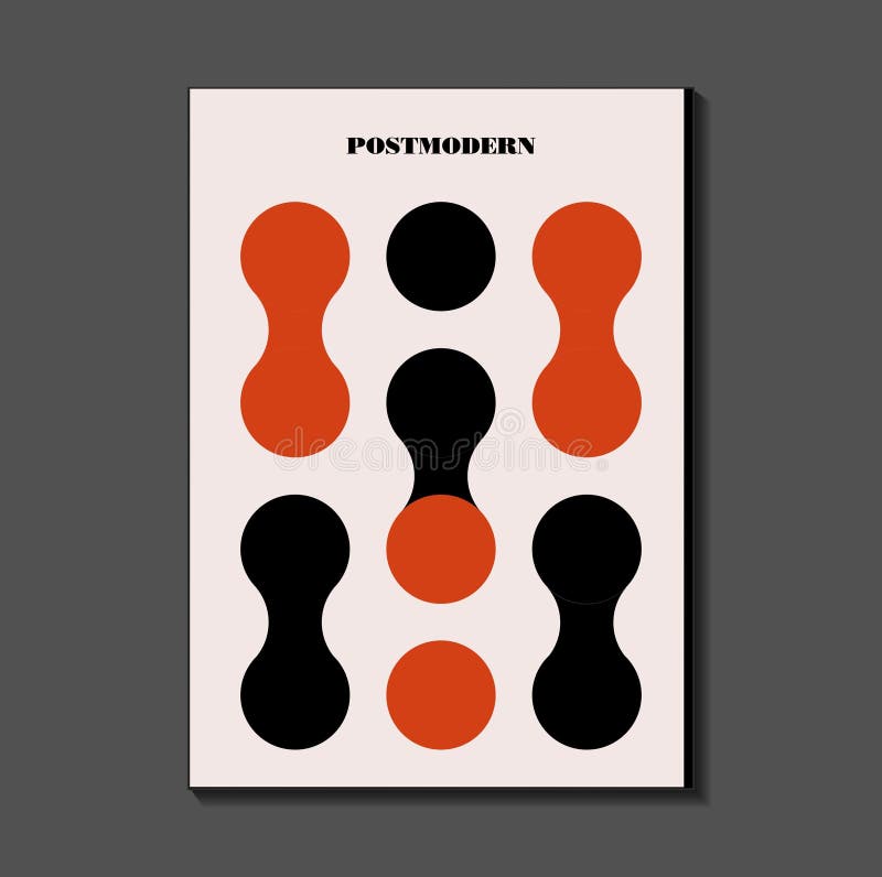 Poster Inspired Postmodern of Vector Abstract Dynamic Symbols with Bold ...
