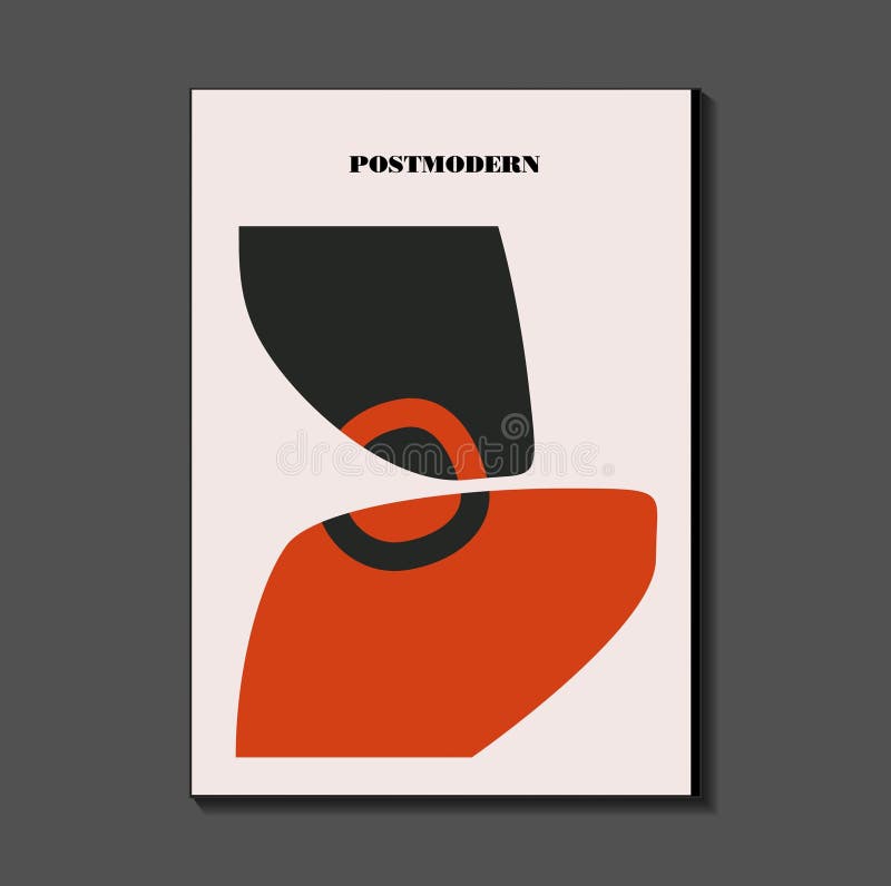 Poster Inspired Postmodern of Vector Abstract Dynamic Symbols with Bold ...