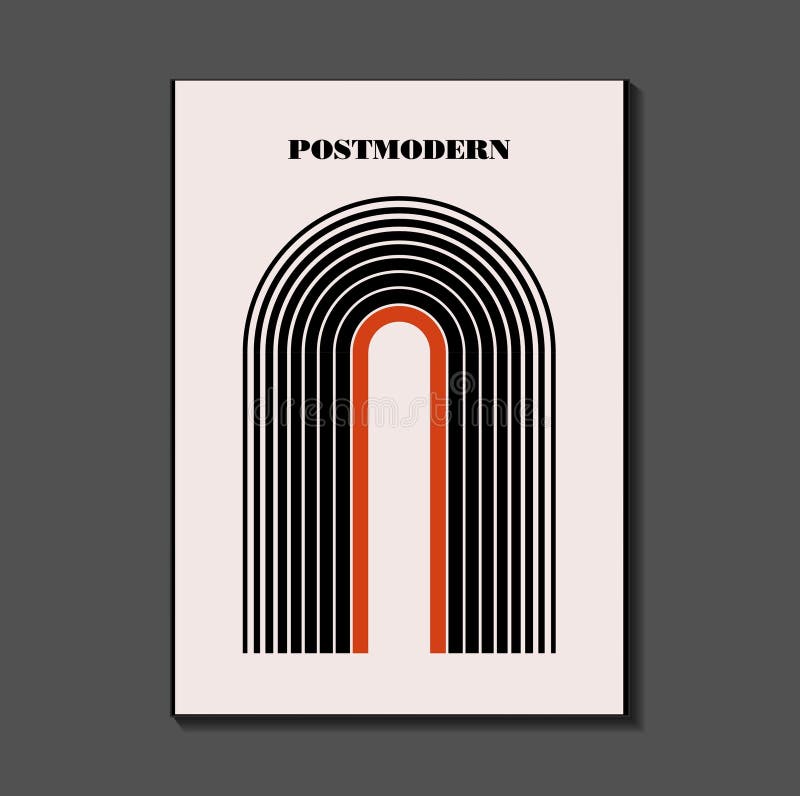 Poster Inspired Postmodern of Vector Abstract Dynamic Symbols with Bold ...