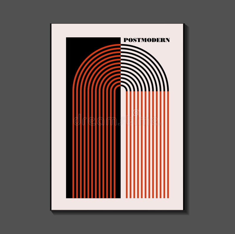 Poster Inspired Postmodern of Vector Abstract Dynamic Symbols with Bold ...