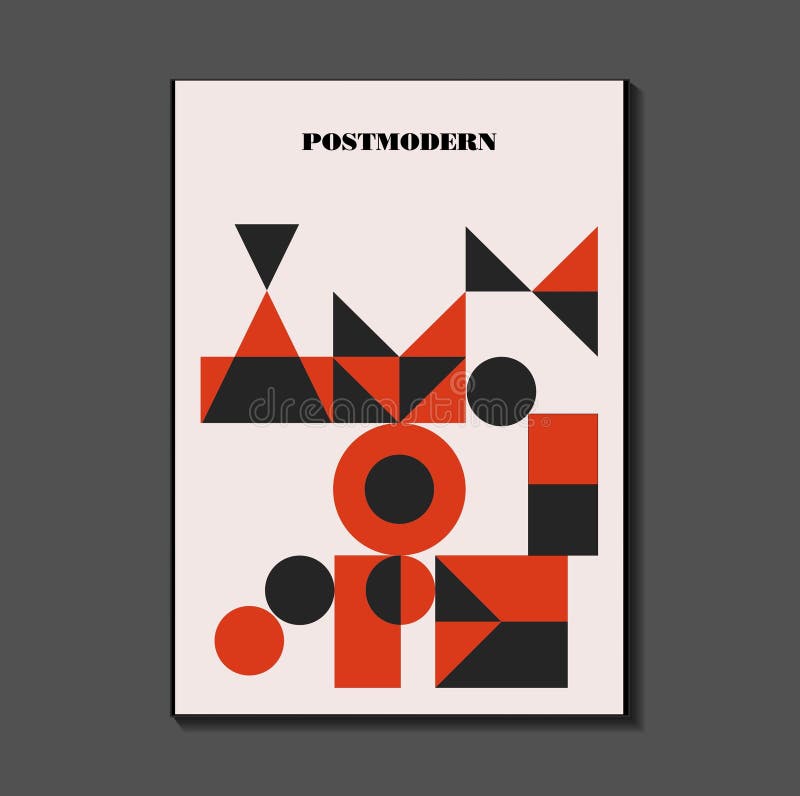 Poster Inspired Postmodern of Vector Abstract Dynamic Symbols with Bold ...