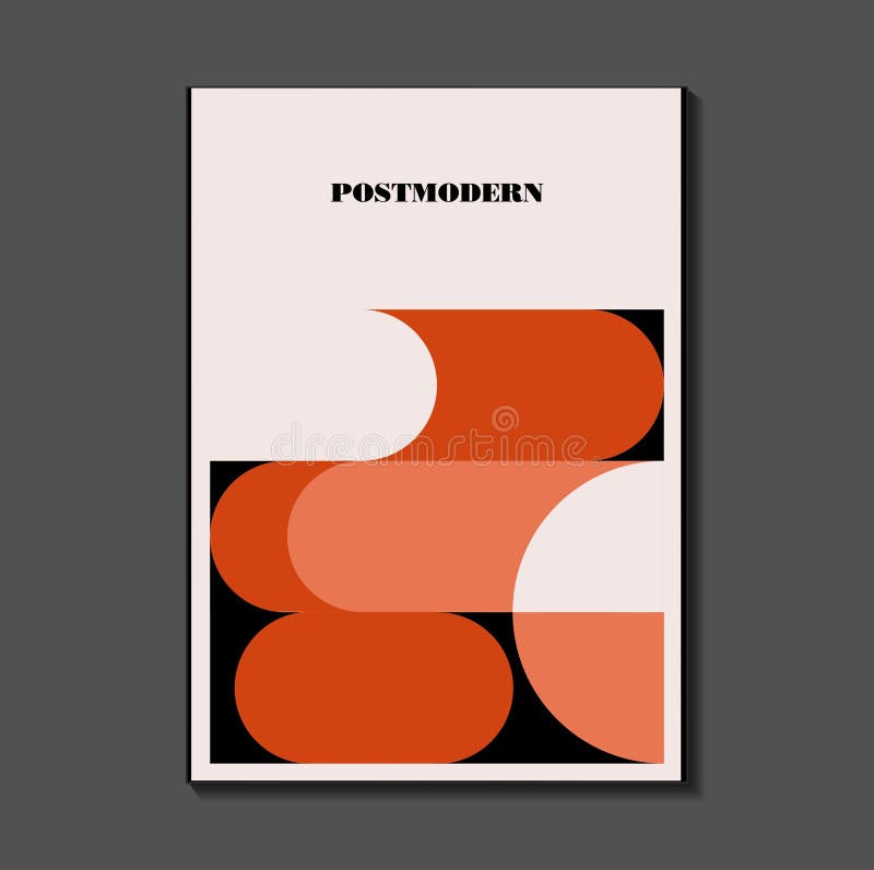 Poster Inspired Postmodern of Vector Abstract Dynamic Symbols with Bold ...
