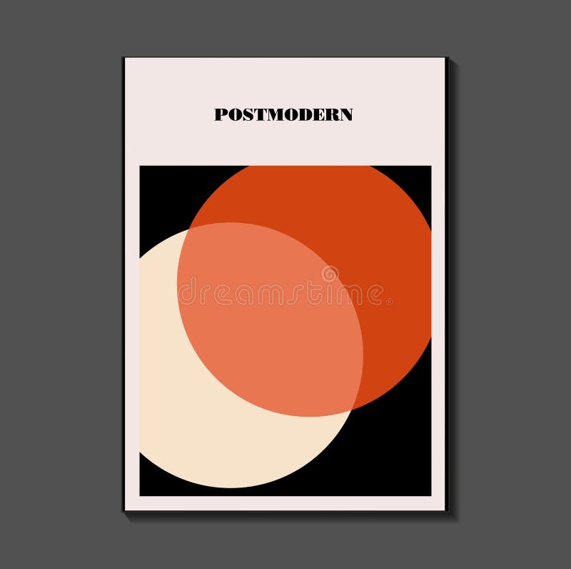 Poster Inspired Postmodern of Vector Abstract Dynamic Symbols with Bold ...