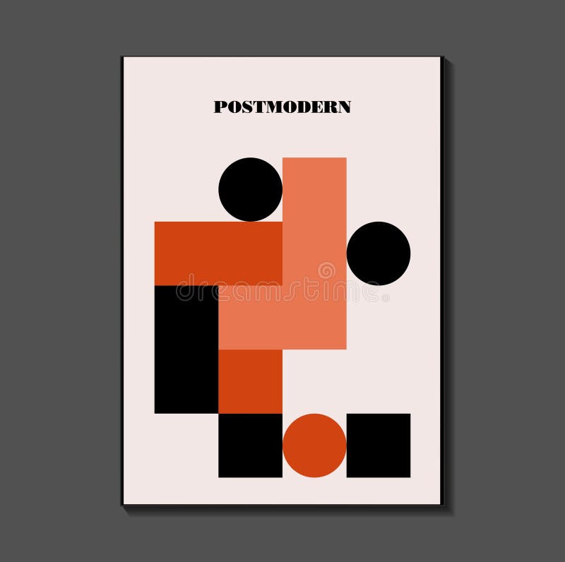 Poster Inspired Postmodern of Vector Abstract Dynamic Symbols with Bold ...