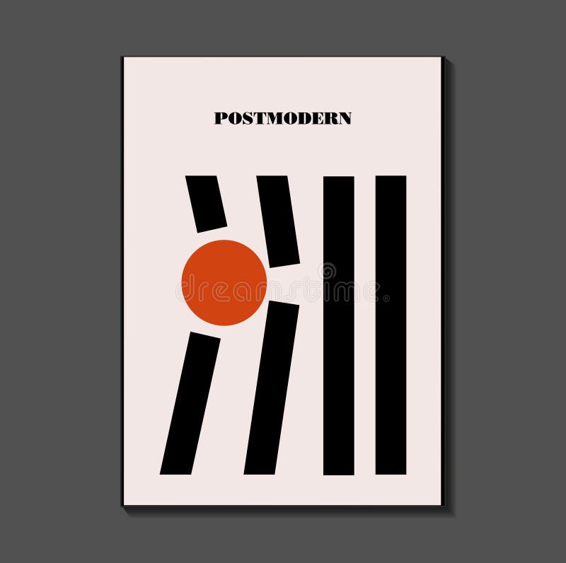 Poster Inspired Postmodern of Vector Abstract Dynamic Symbols with Bold ...