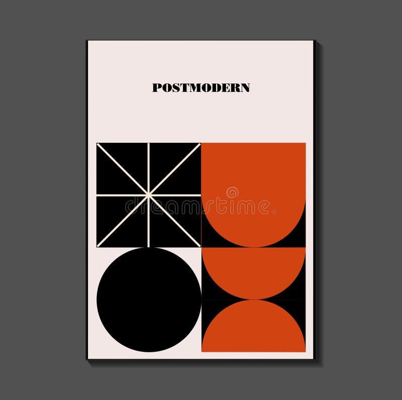 Poster Inspired Postmodern of Vector Abstract Dynamic Symbols with Bold ...