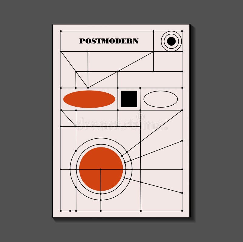 Poster Inspired Postmodern of Vector Abstract Dynamic Symbols with Bold ...