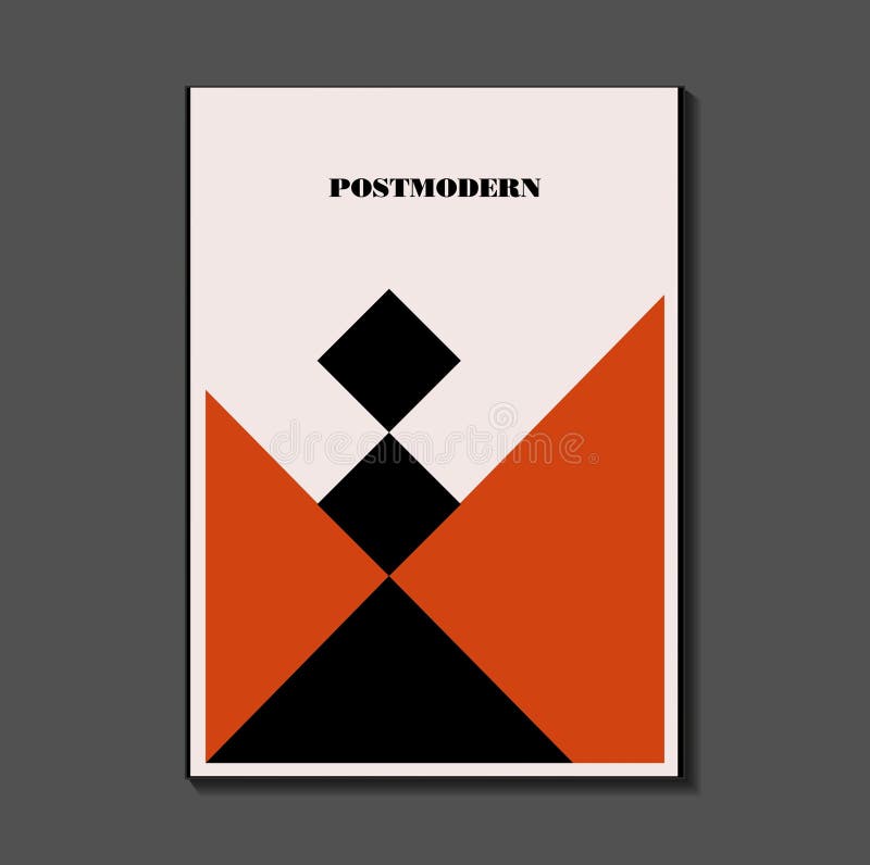 Poster Inspired Postmodern of Vector Abstract Dynamic Symbols with Bold ...