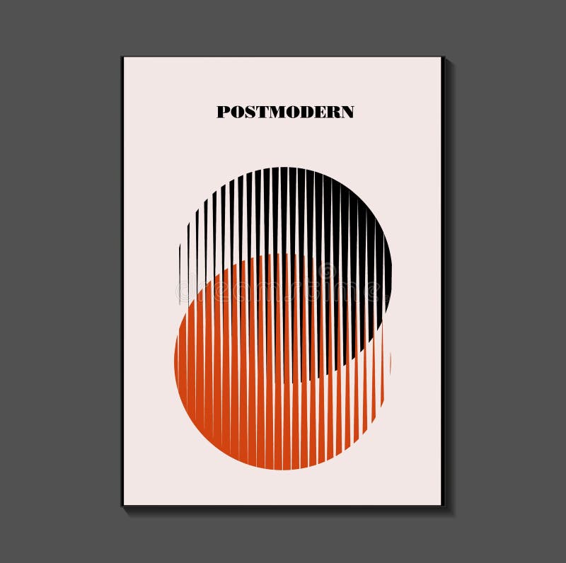 Poster Inspired Postmodern of Vector Abstract Dynamic Symbols with Bold ...