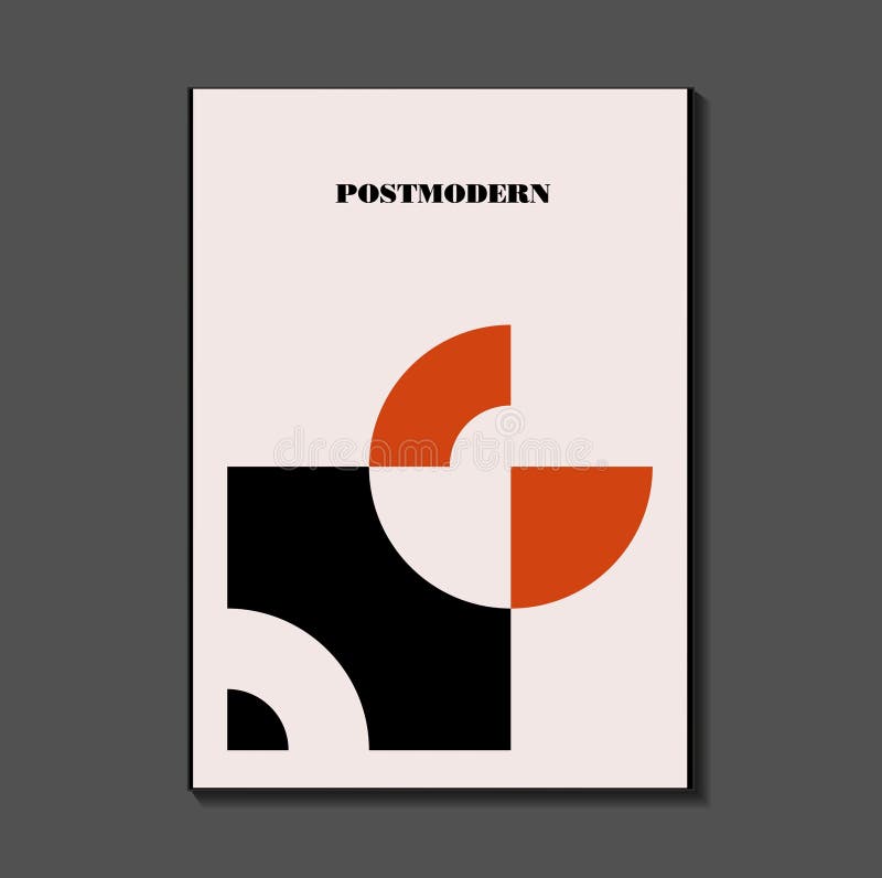 Poster Inspired Postmodern of Vector Abstract Dynamic Symbols with Bold ...
