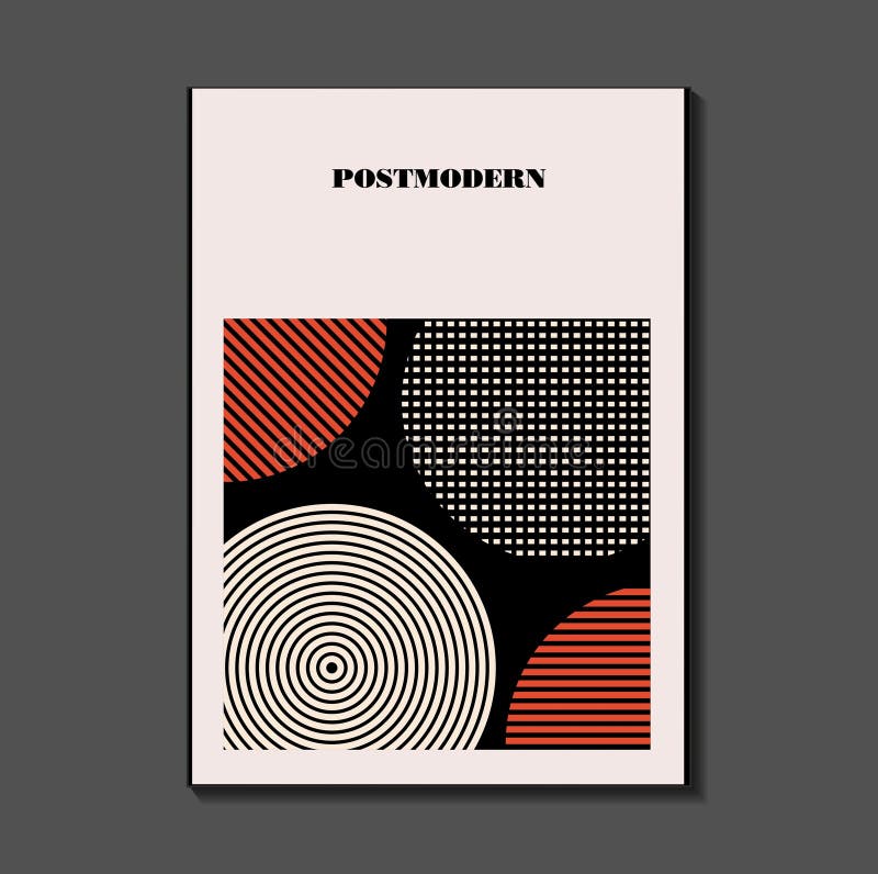 Poster Inspired Postmodern of Vector Abstract Dynamic Symbols with Bold ...