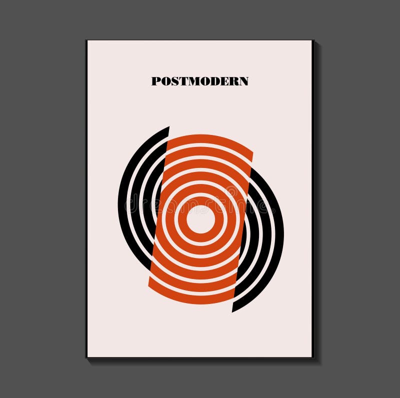 Poster Inspired Postmodern of Vector Abstract Dynamic Symbols with Bold ...