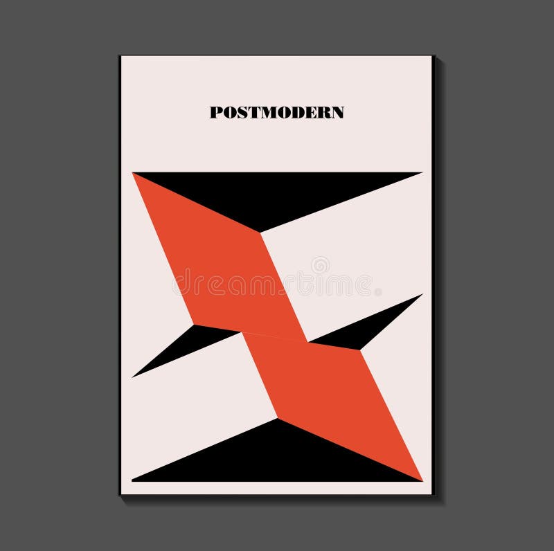 Poster Inspired Postmodern of Vector Abstract Dynamic Symbols with Bold ...