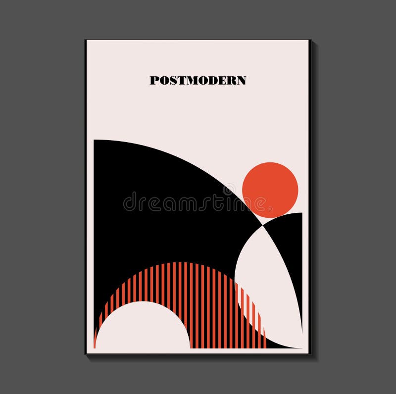 Poster Inspired Postmodern of Vector Abstract Dynamic Symbols with Bold ...