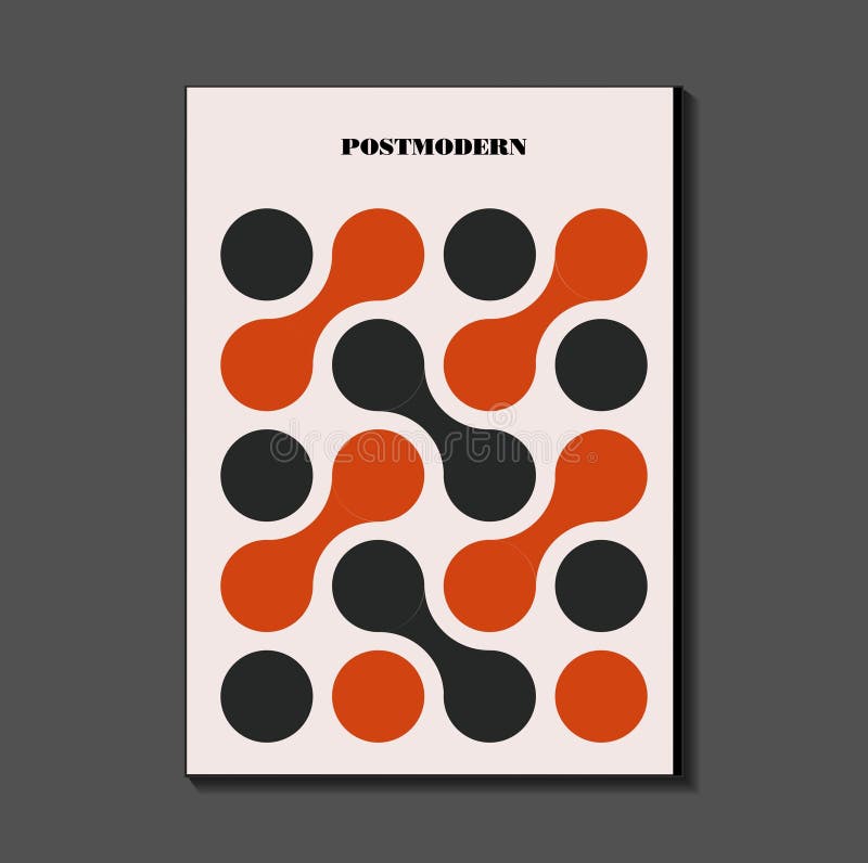 Poster Inspired Postmodern of Vector Abstract Dynamic Symbols with Bold ...