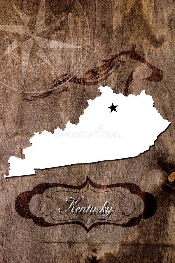 Kentucky Poster in Retro Style. Stock Vector - Illustration of black ...