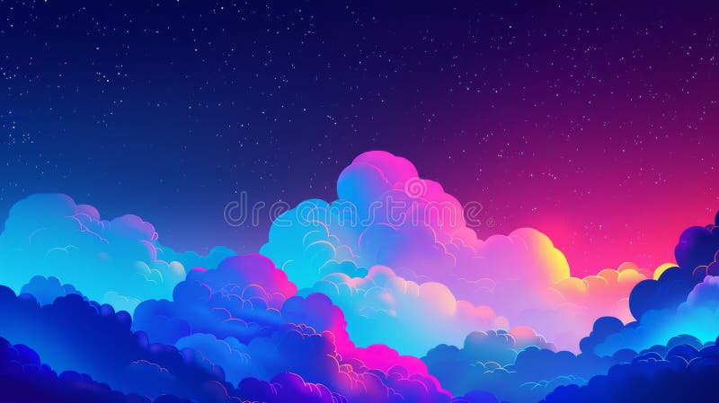 Poster Layout with Captivating Cloud Storage Illustration Stock ...