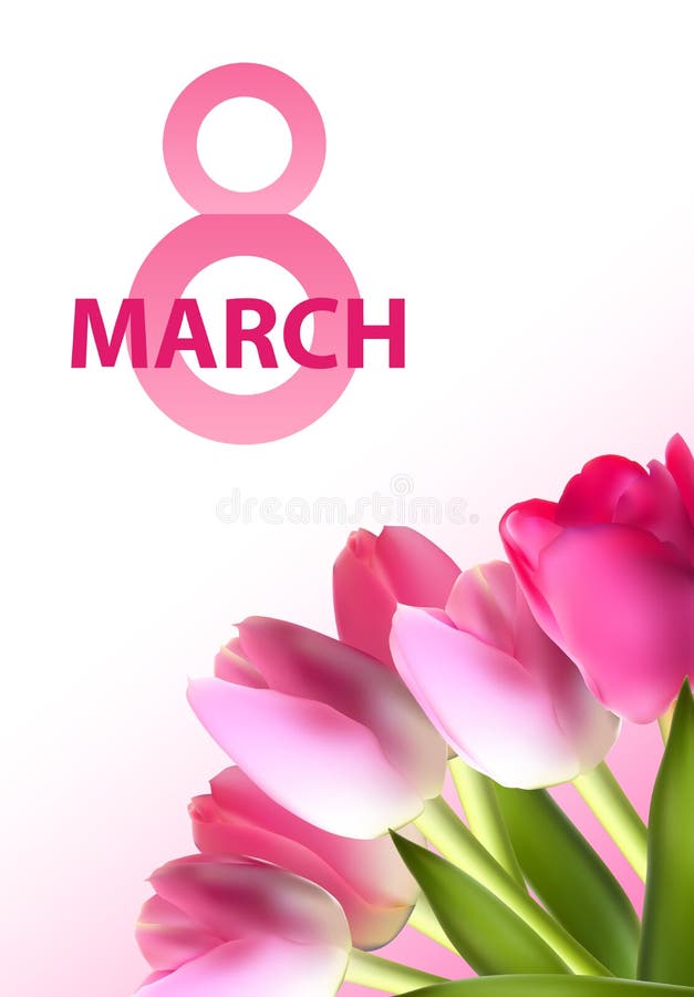 Poster 8 March Card Vector Illustration Stock Vector - Illustration of ...