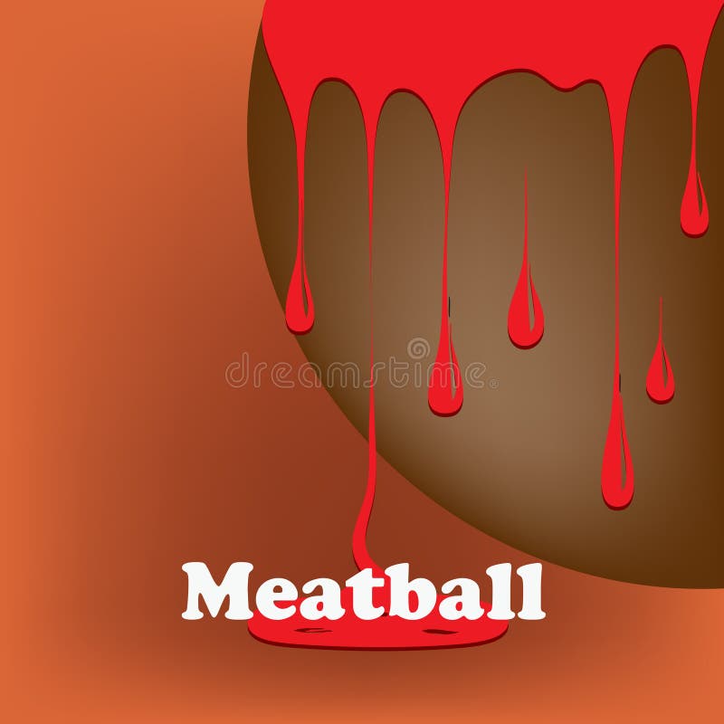 Poster for Meatball stock vector. Illustration of meat - 271571830