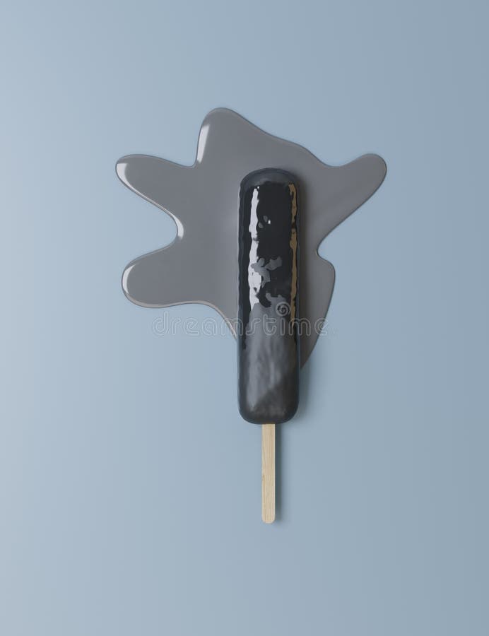 Poster with Melted Ice Cream Under the Spotlights Stock Illustration ...