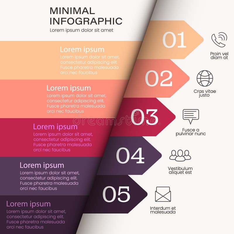 Poster of Minimal Infographics Stock Vector - Illustration of color ...