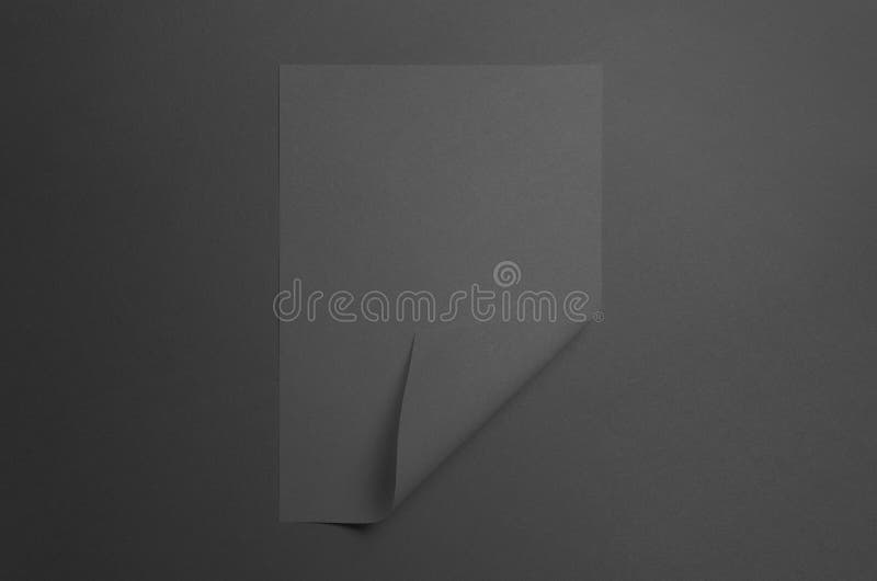 A3 Poster Mock-Up - Folded Corner Stock Photo - Image of paper ...