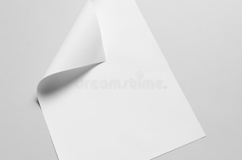 A3 Poster Mock-Up - Folded Corner Stock Image - Image of presentation ...