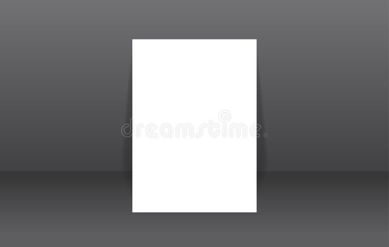 A4 Poster Mockup with Realistic Backdrop Dark Background Branding ...