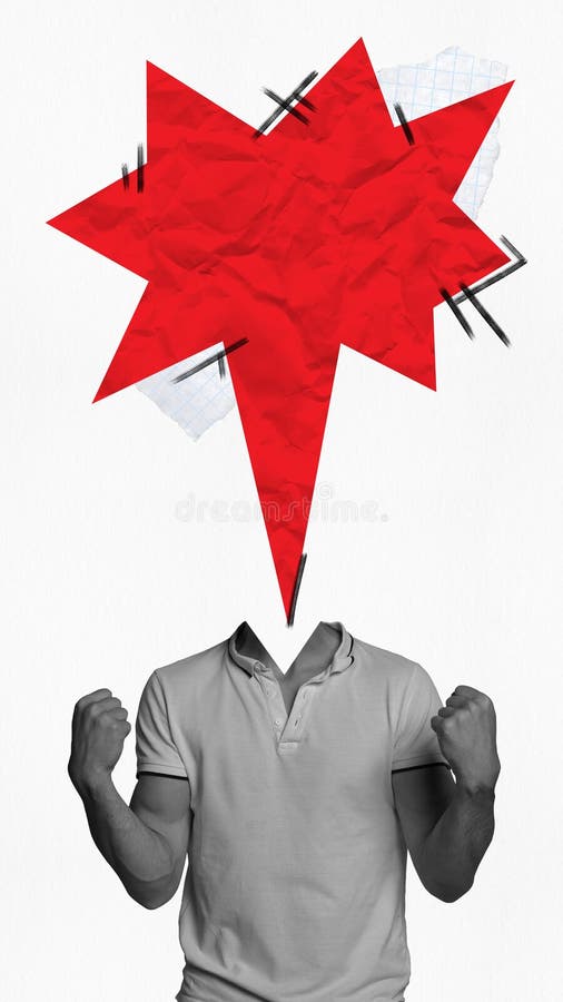 Poster. Modern Aesthetic Artwork. Negative Emotions Clouded Mind Stock ...