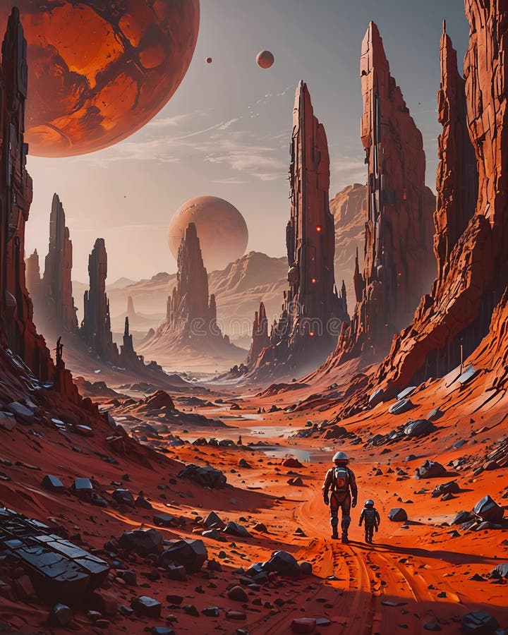 A Poster for a Movie Called the Planet. Stock Illustration ...