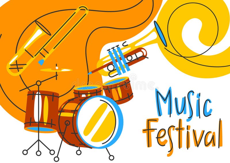 Poster with Musical Instruments. Jazz, Blues and Classical Music Stock ... Poster with Musical Instruments. Jazz, Blues and Classical Music Stock ...