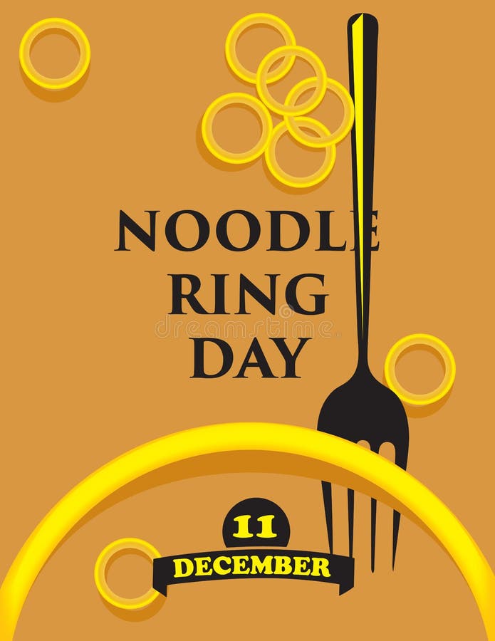 Poster Noodle Ring Day stock vector. Illustration of information ...