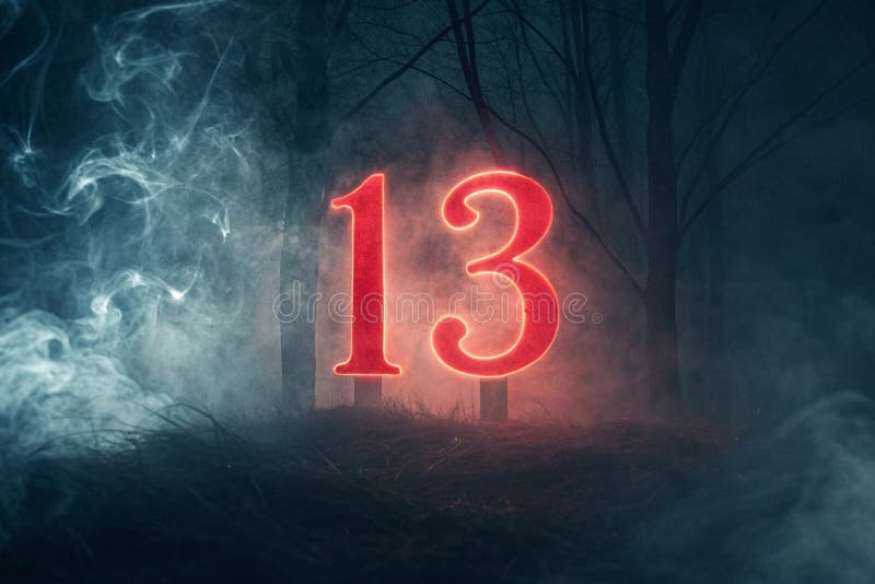 Poster with the Number 13, Perfect for Friday the 13th or Superstition ...