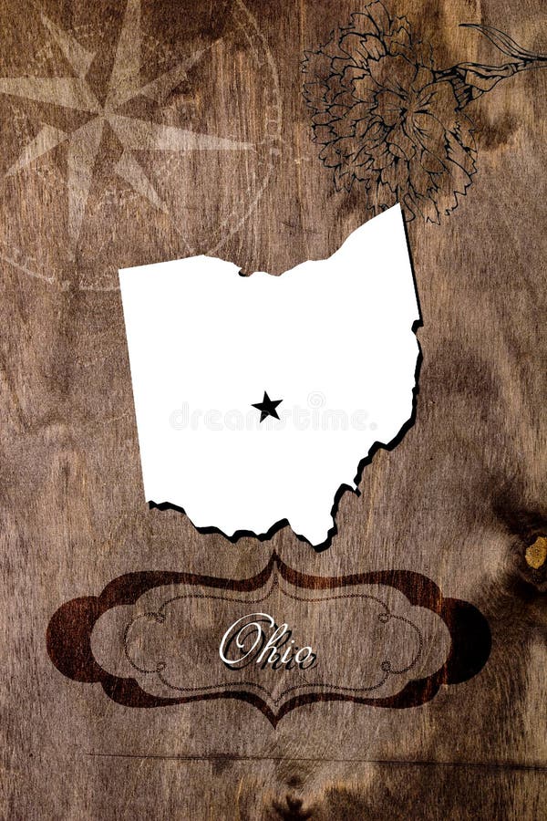 Ohio Map Star Stock Illustrations – 297 Ohio Map Star Stock ...