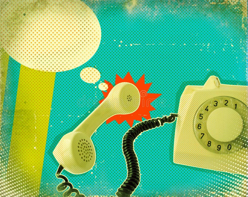 Retro Communication Poster Background Stock Illustration - Illustration ...